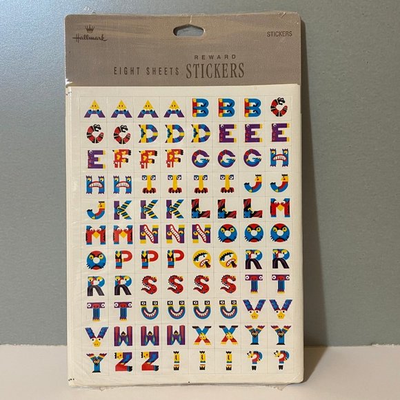 Hallmark | Other | Vintage Hallmark Alphabet Reward Stickers 8 Sheets ...